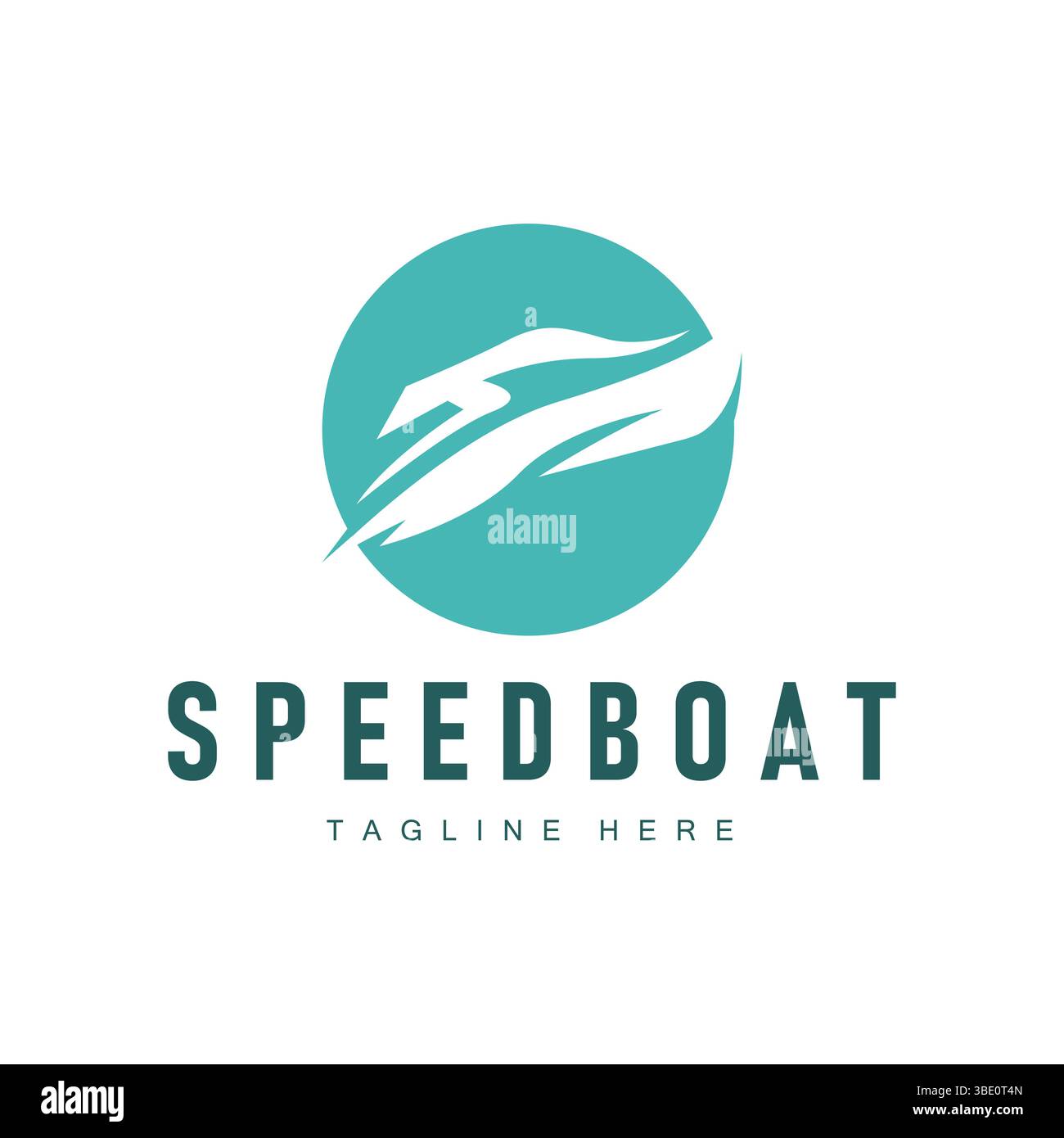 Speed boat logo design, illustration of a sports boat template, simple ...