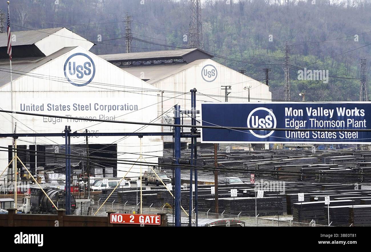 A photo shows United States Steel Corporation (U.S. Steel) plant in ...