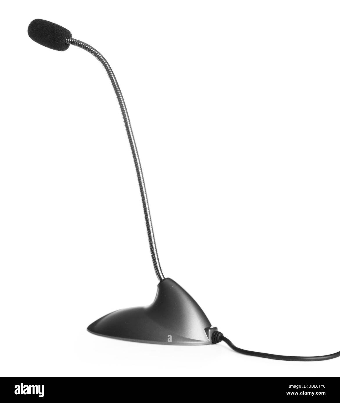 One microphone on white background. Professional audio equipment Stock ...