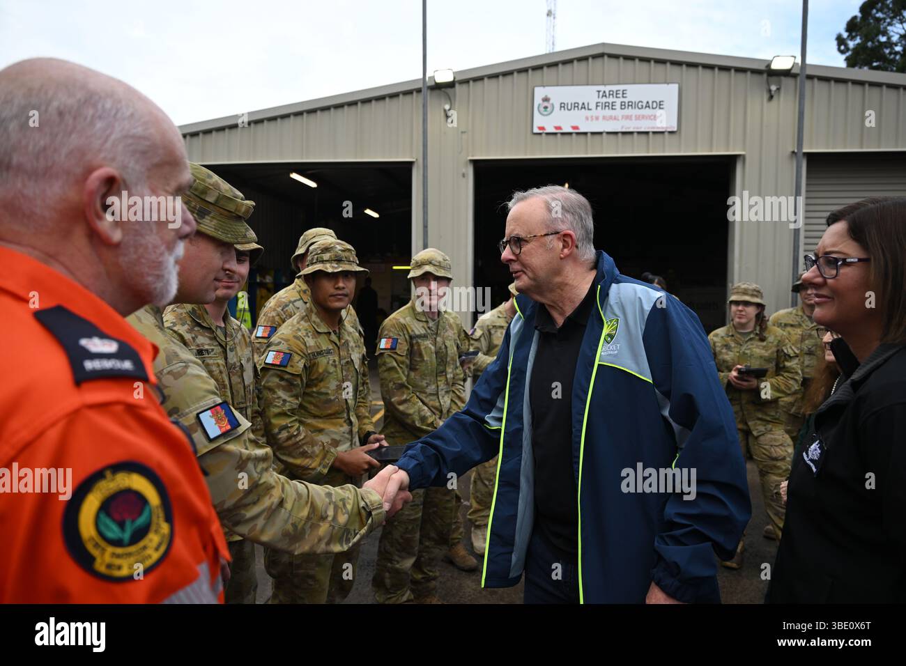 Australian Prime Minister Anthony Albanese meets members of the ...