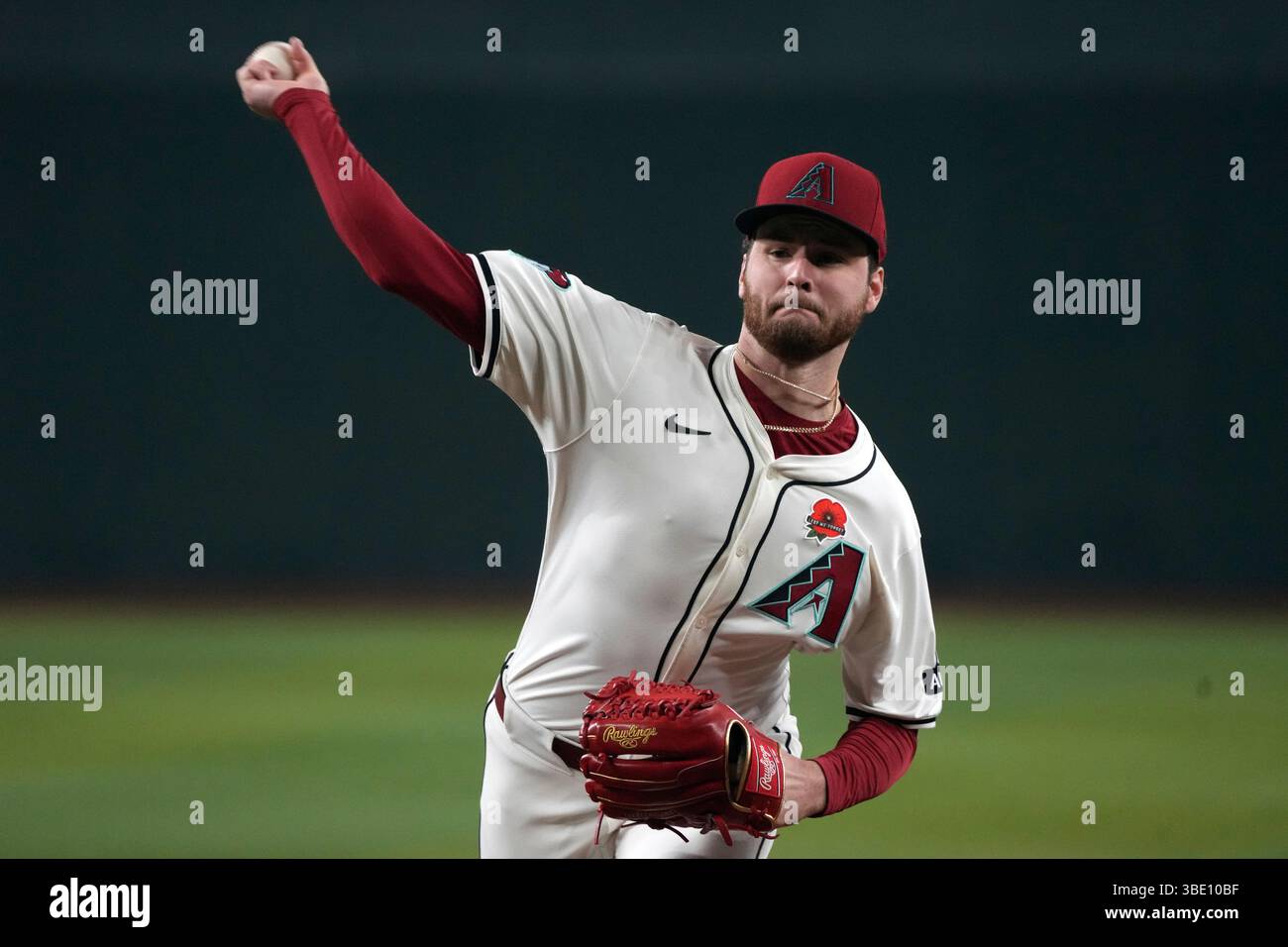 Arizona Diamondbacks pitcher Ryne Nelson throws against the Pittsburgh ...