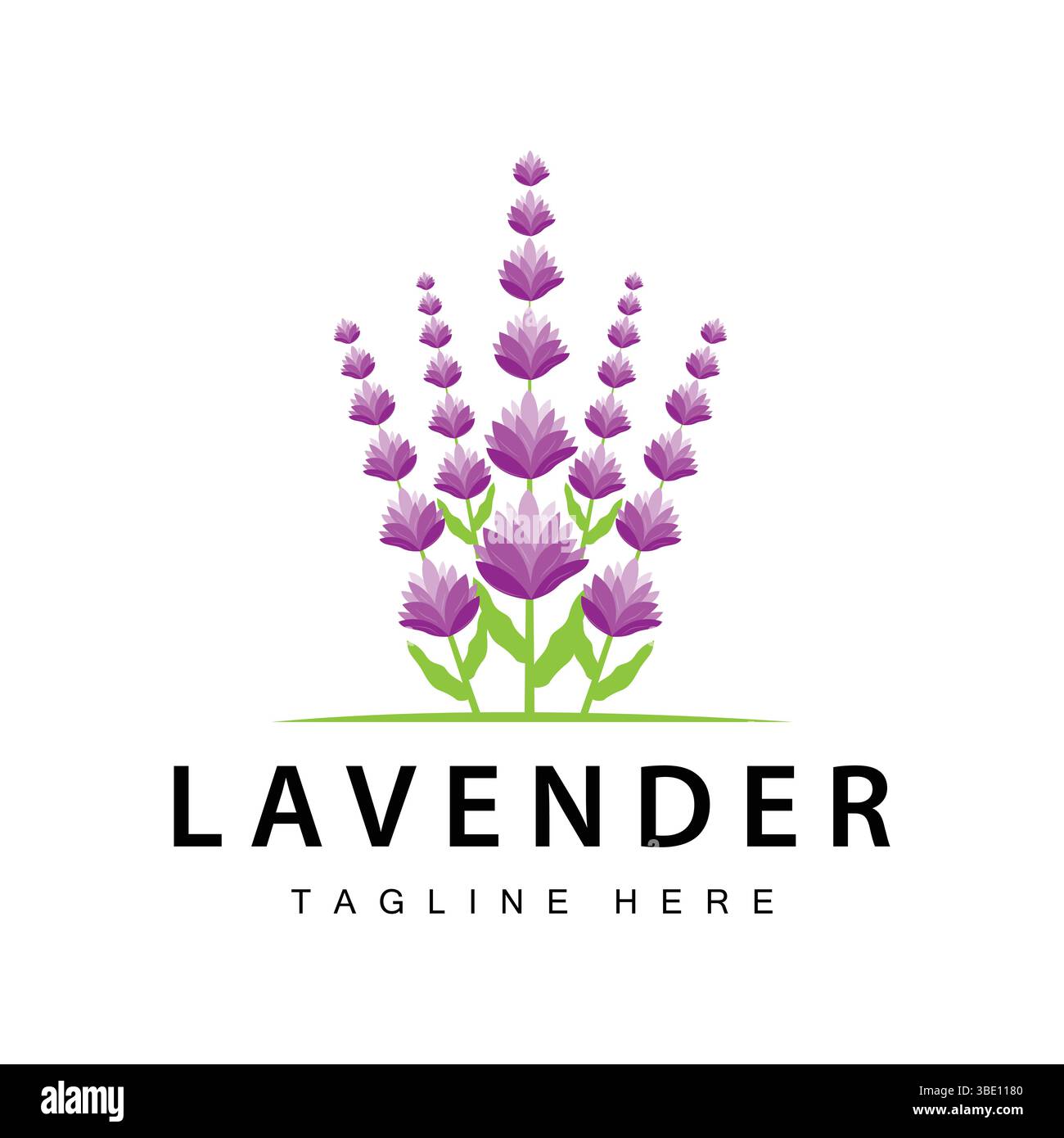 Lavender logo simple design vector cosmetic plant purple color and ...