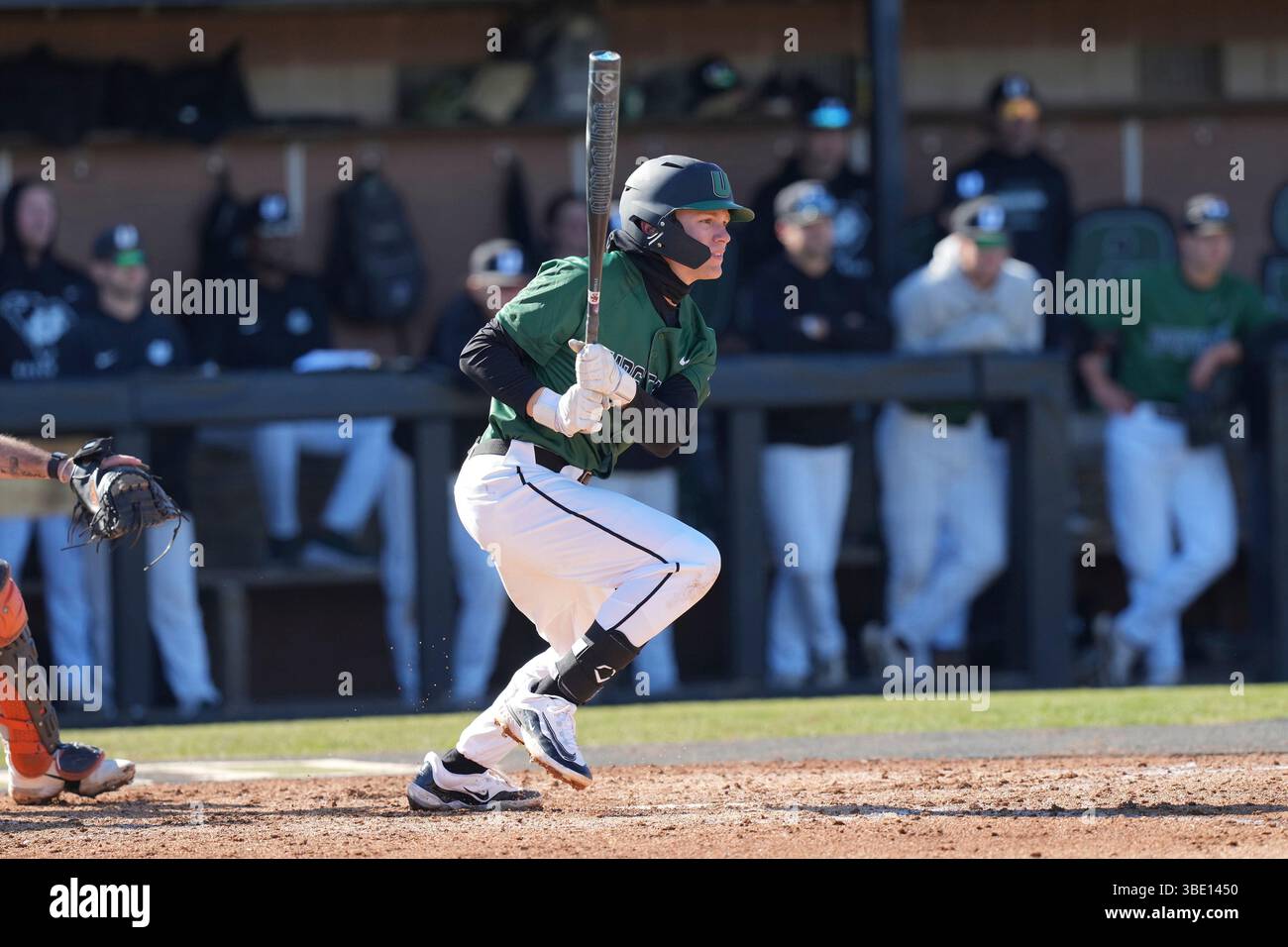 Alex Ritzer (5) of the USC Upstate Spartans at bat in a game against ...