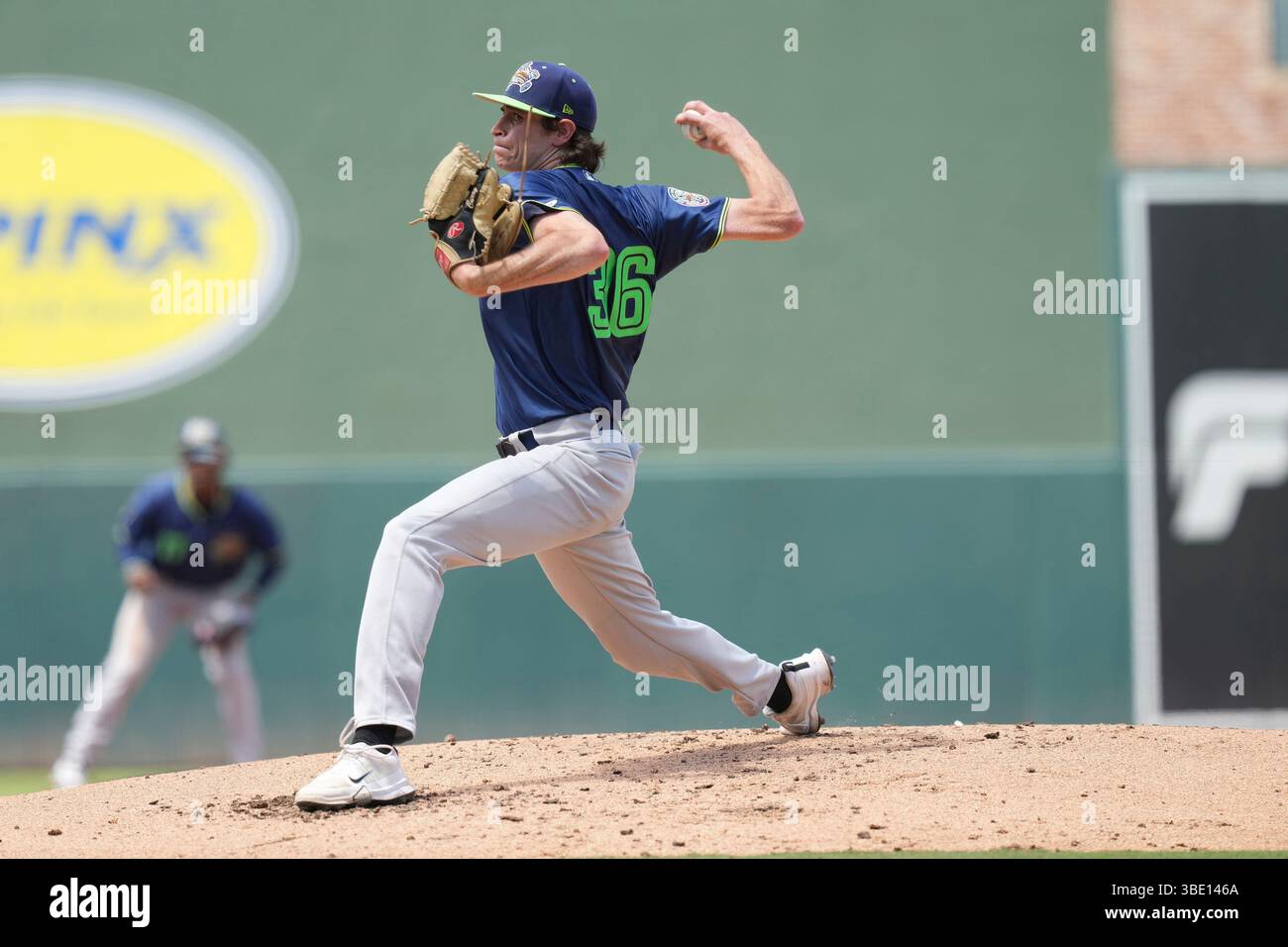 Starting pitcher Aidan Curry (36) of the Hub City Spartanburgers ...