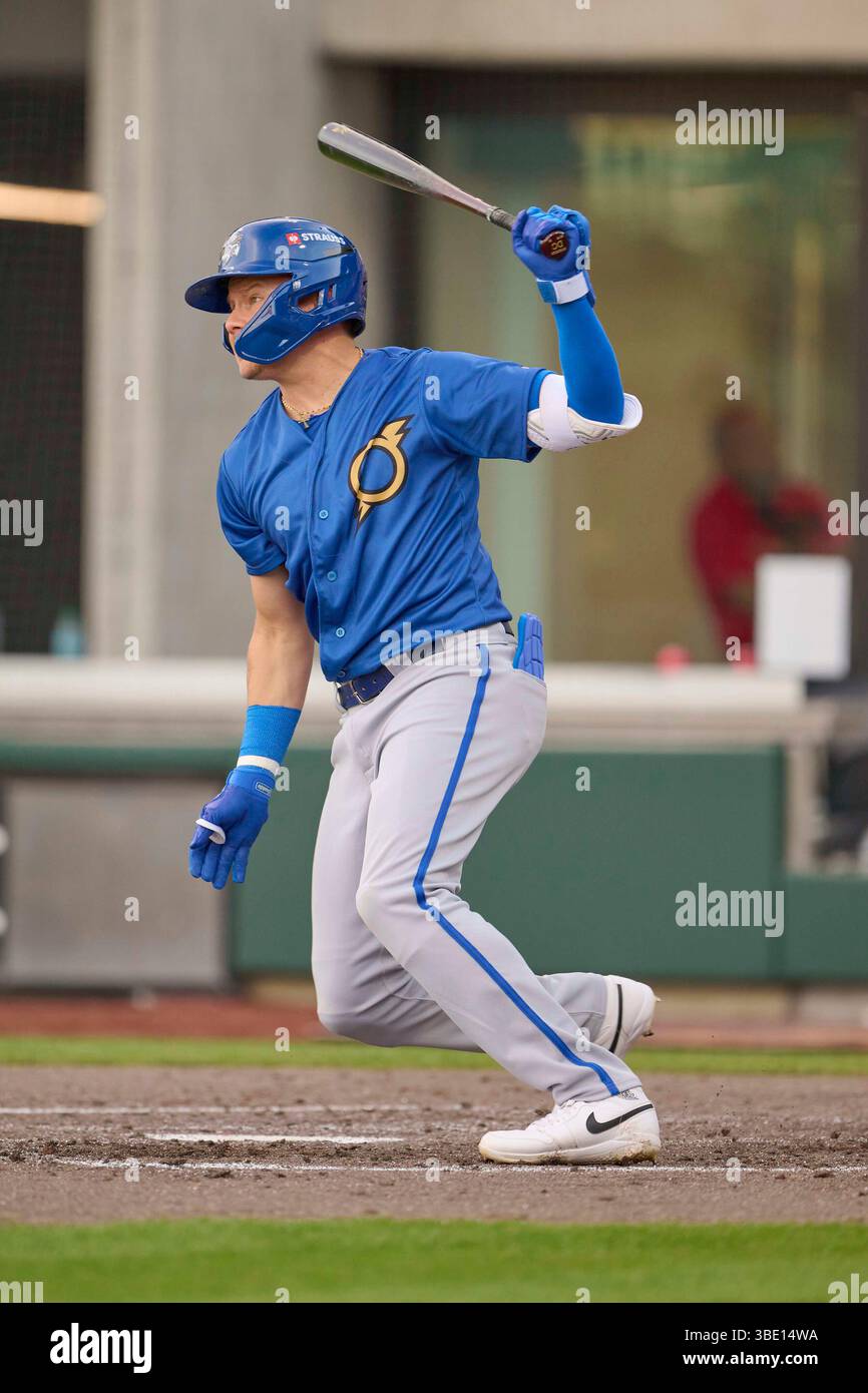 Omaha Storm Chasers second baseman Diego Castillo (9) at bat against ...