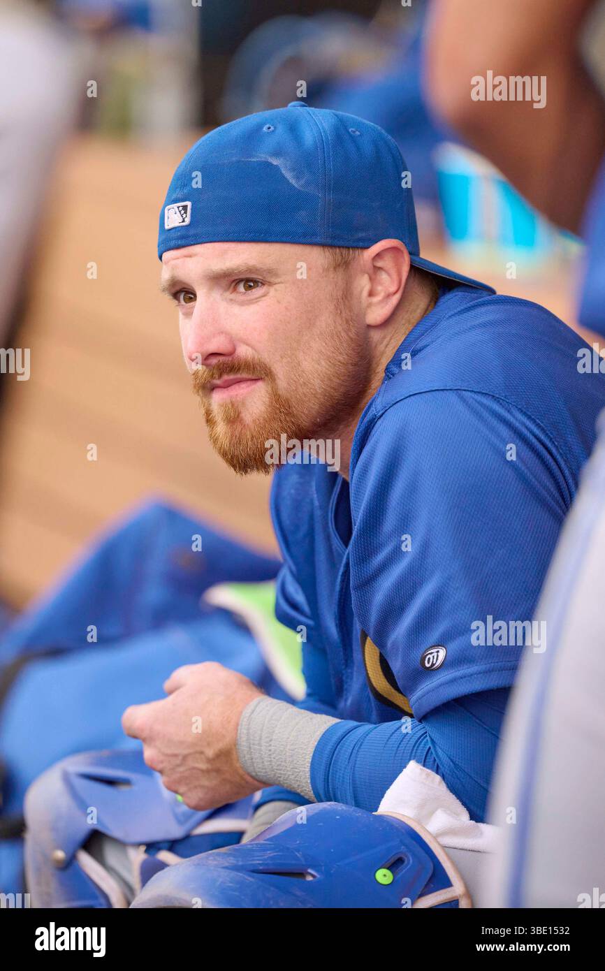 Omaha Storm Chasers catcher Brian O'Keefe (33) during the game against ...