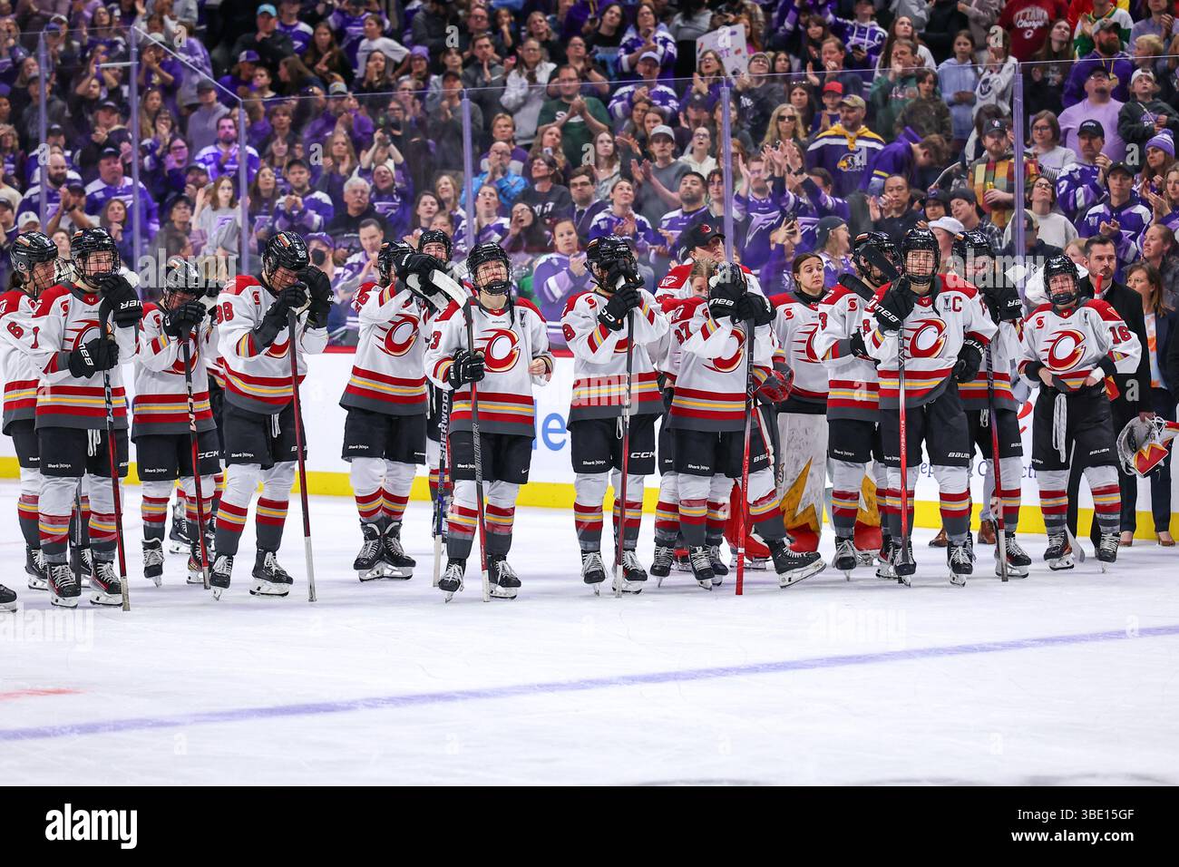 May 26th, 2025: The Ottawa Charge look on after losing a PWHL Finals ...