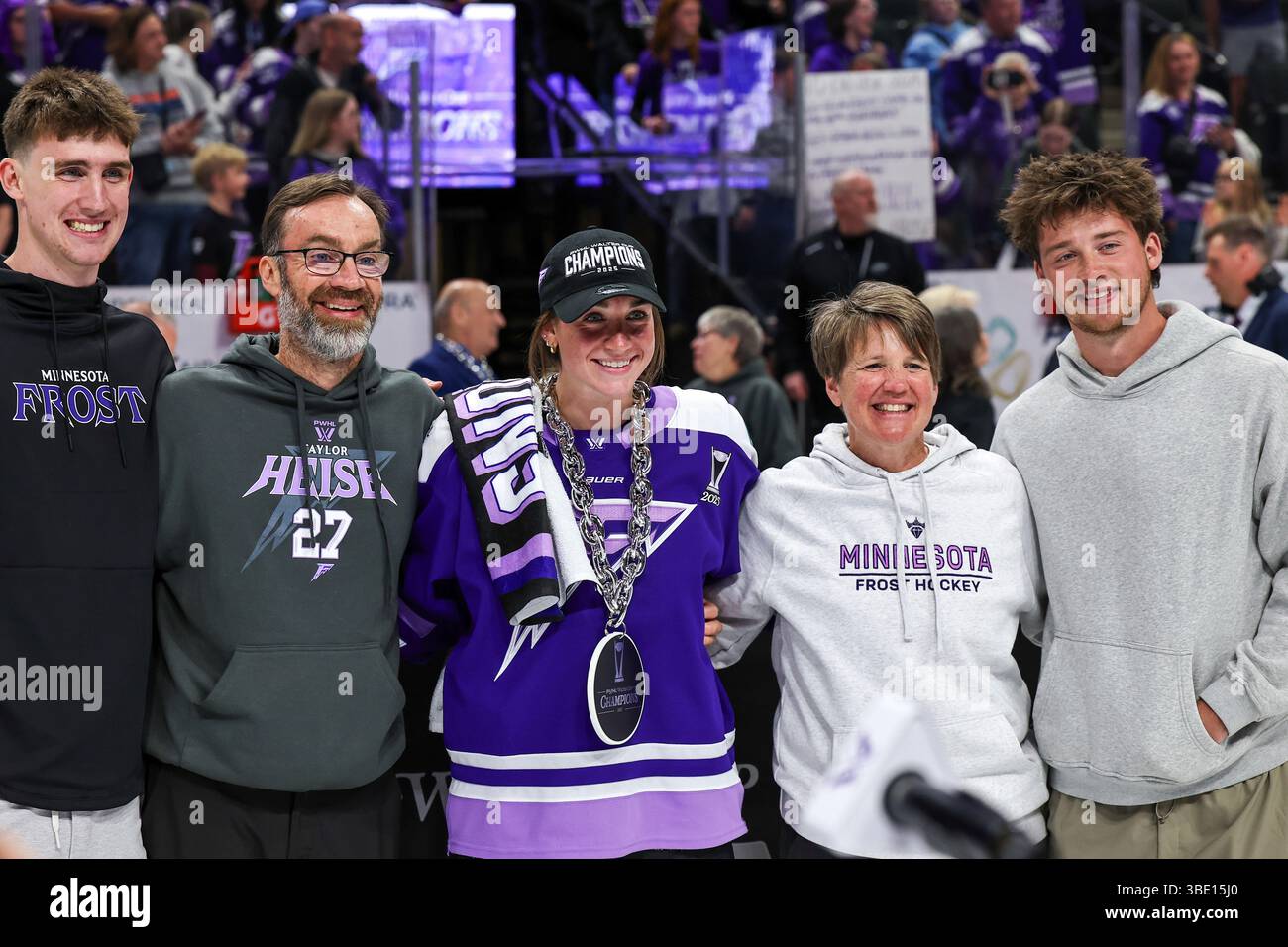 May 26th, 2025: Minnesota Frost forward Taylor Heise (27) celebrates ...