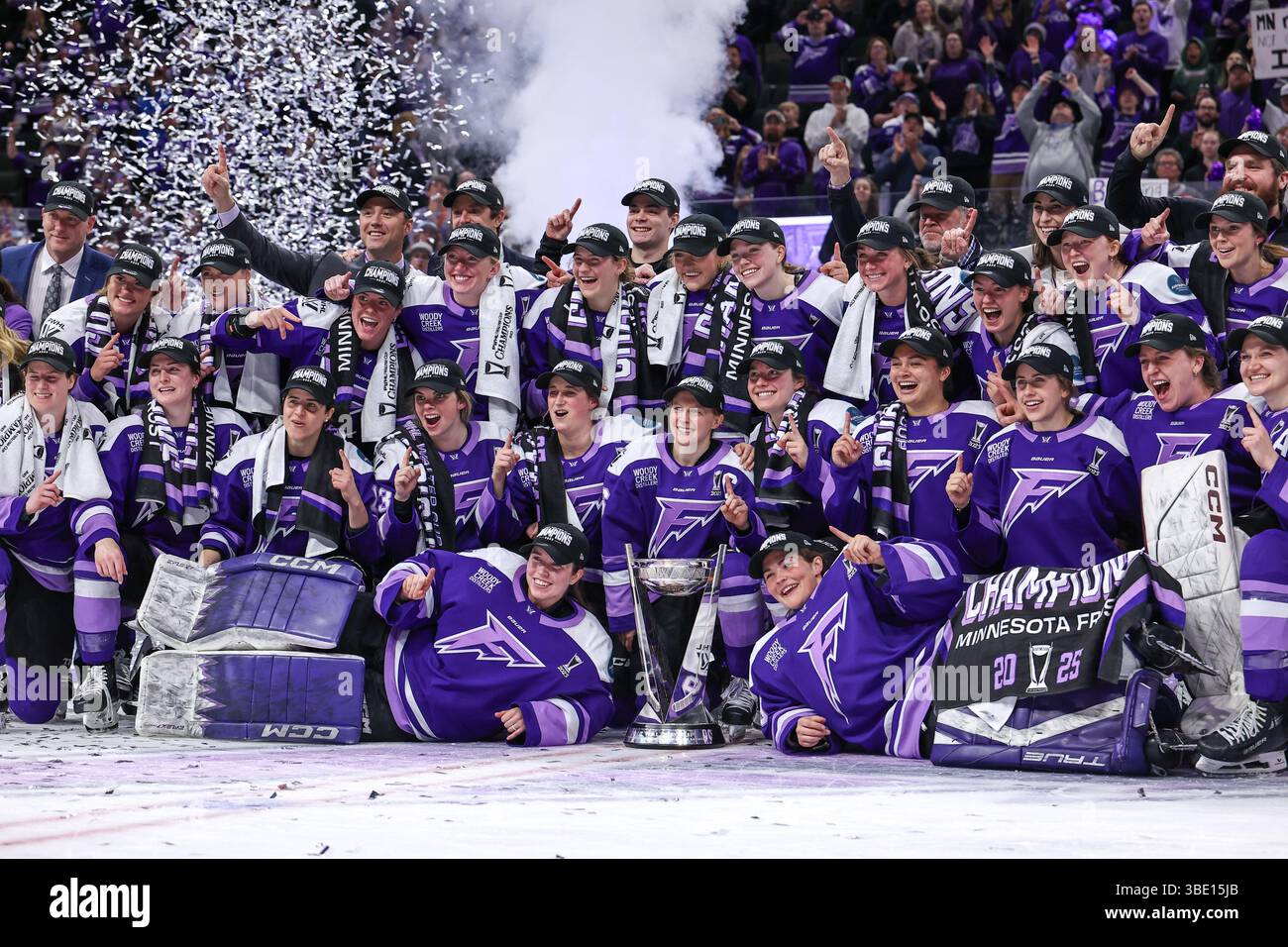 May 26th, 2025: The Minnesota Frost pose for a photo after winning the ...