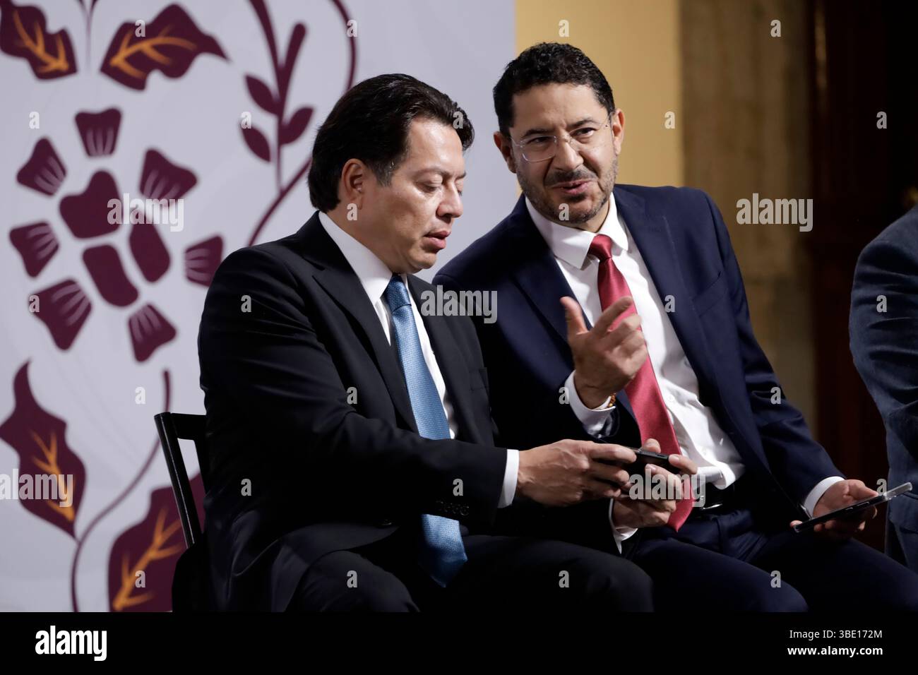 Mexico's Minister of Public Education, Mario Delgado Carrillo and ...