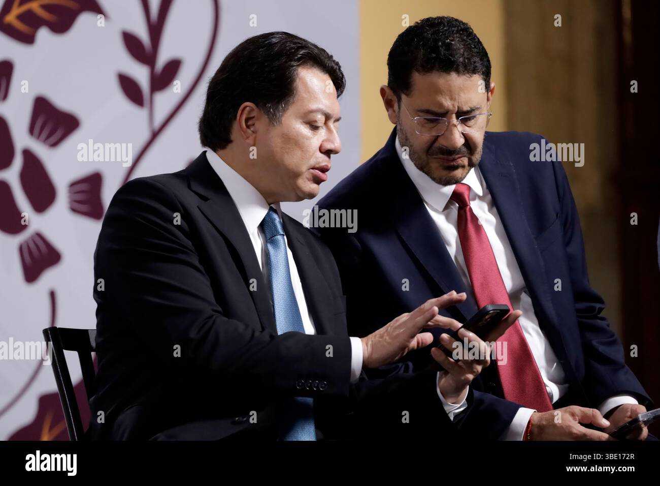Mexico's Minister of Public Education, Mario Delgado Carrillo and ...