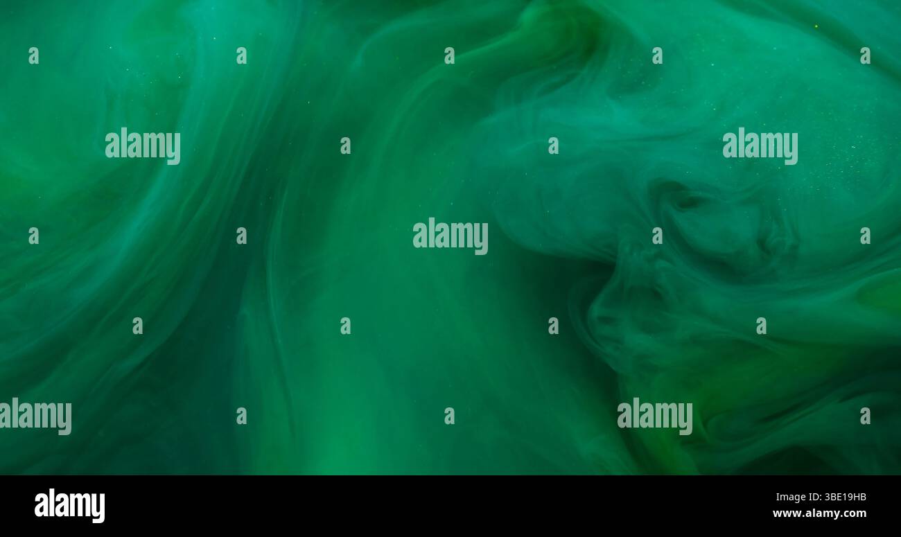 Paint background. Color smoke. Blur green water fume chemical glitter ...