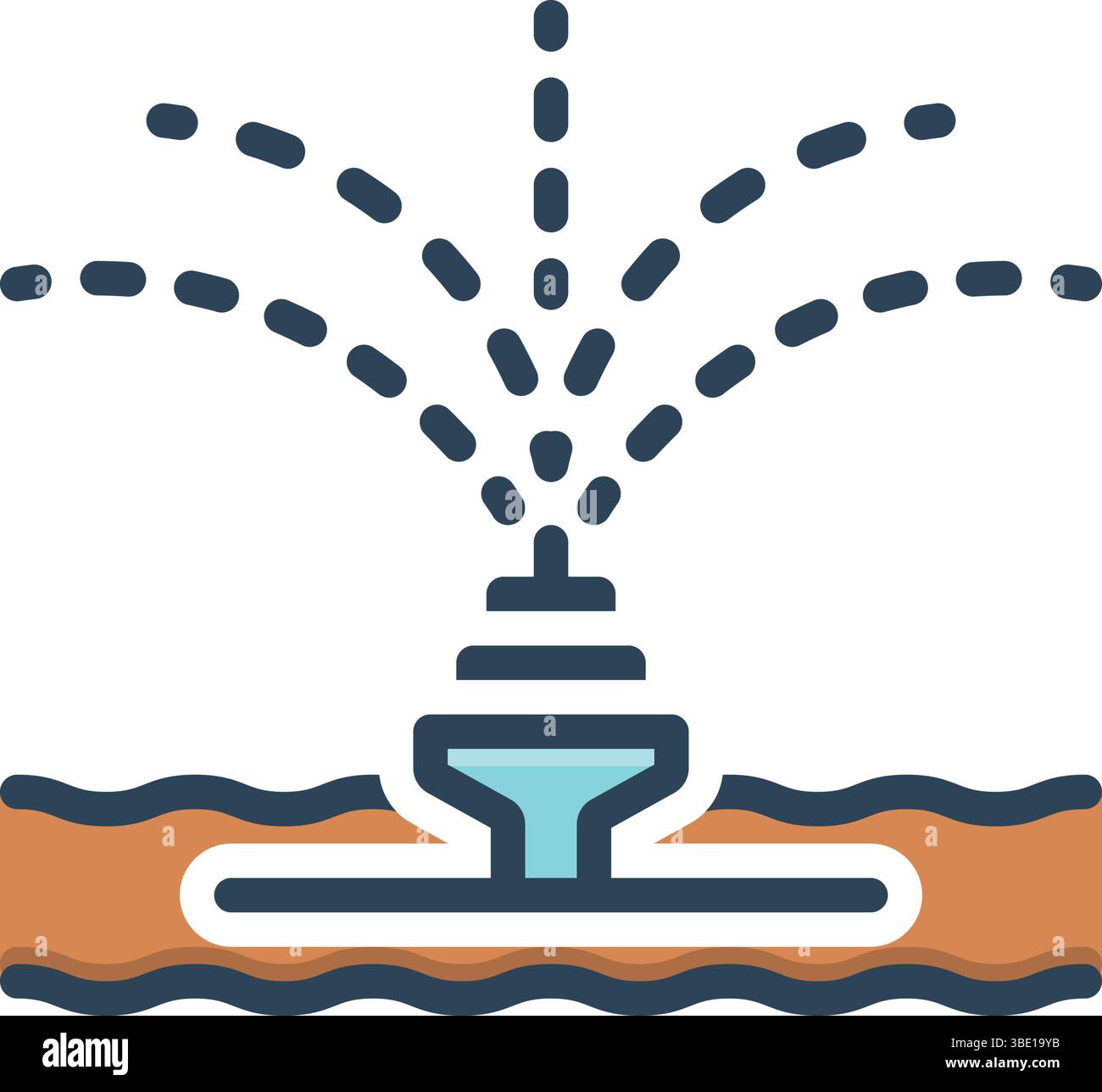 Water sprinkler on agriculture Stock Vector Images - Alamy