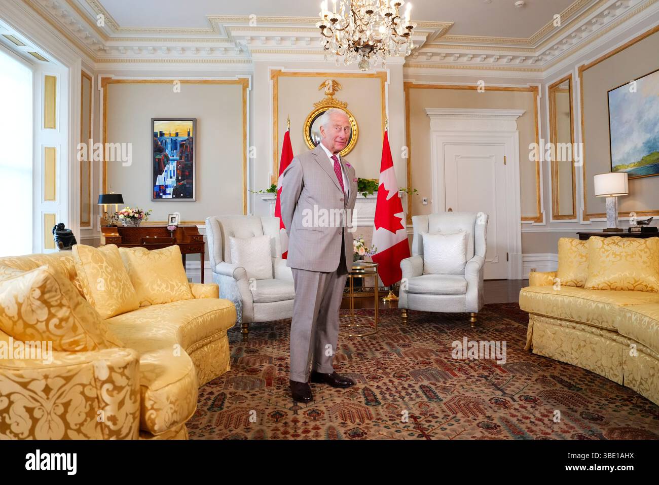 Ottawa, Canada. 26th May, 2025. King Charles waits to meets with ...