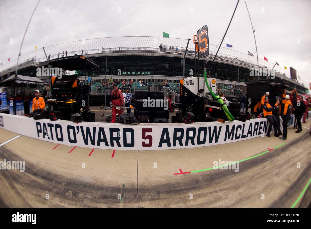 INDIANAPOLIS, INDIANA - May 25: Pato O’Ward’s pit area before the NTT ...