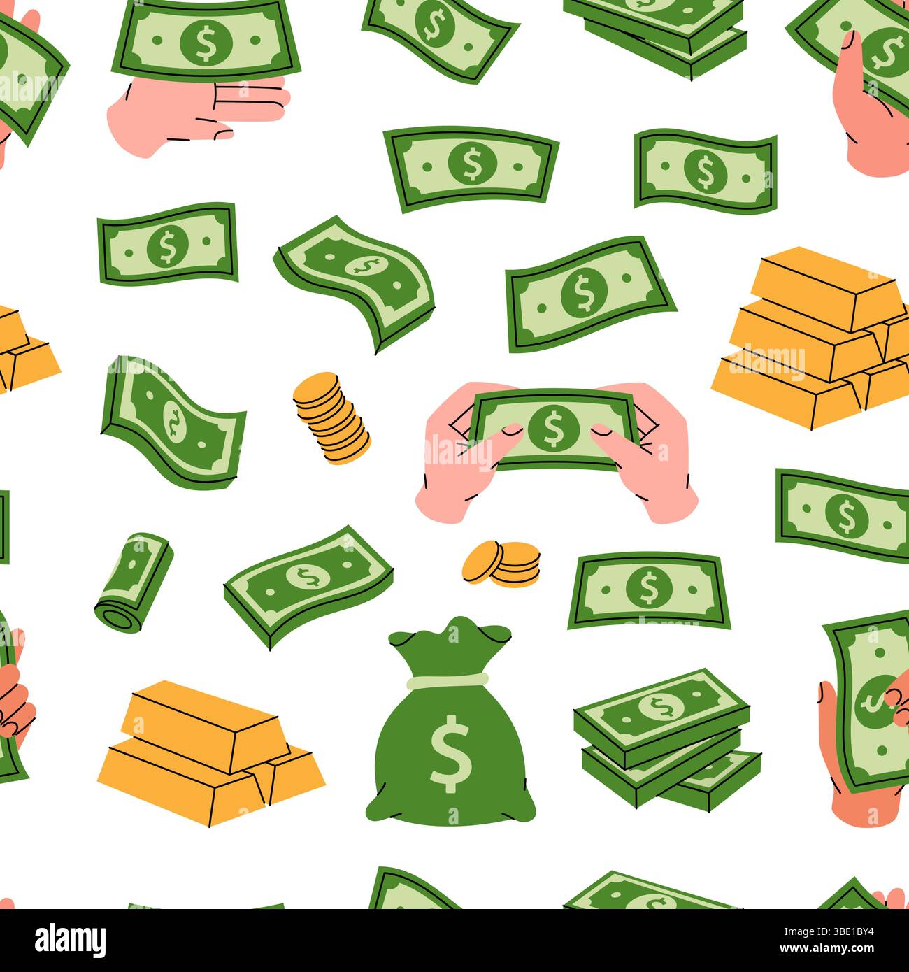 Dollar outline pattern. Business concept. Vector illustration Stock ...