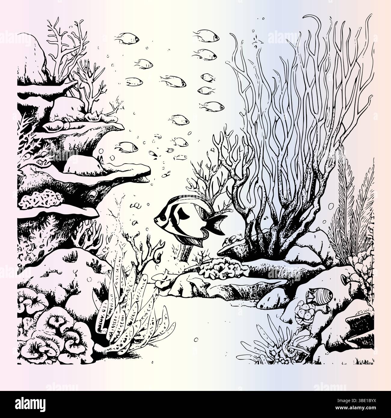 Fish coloring pages free printable hi-res stock photography and images ...