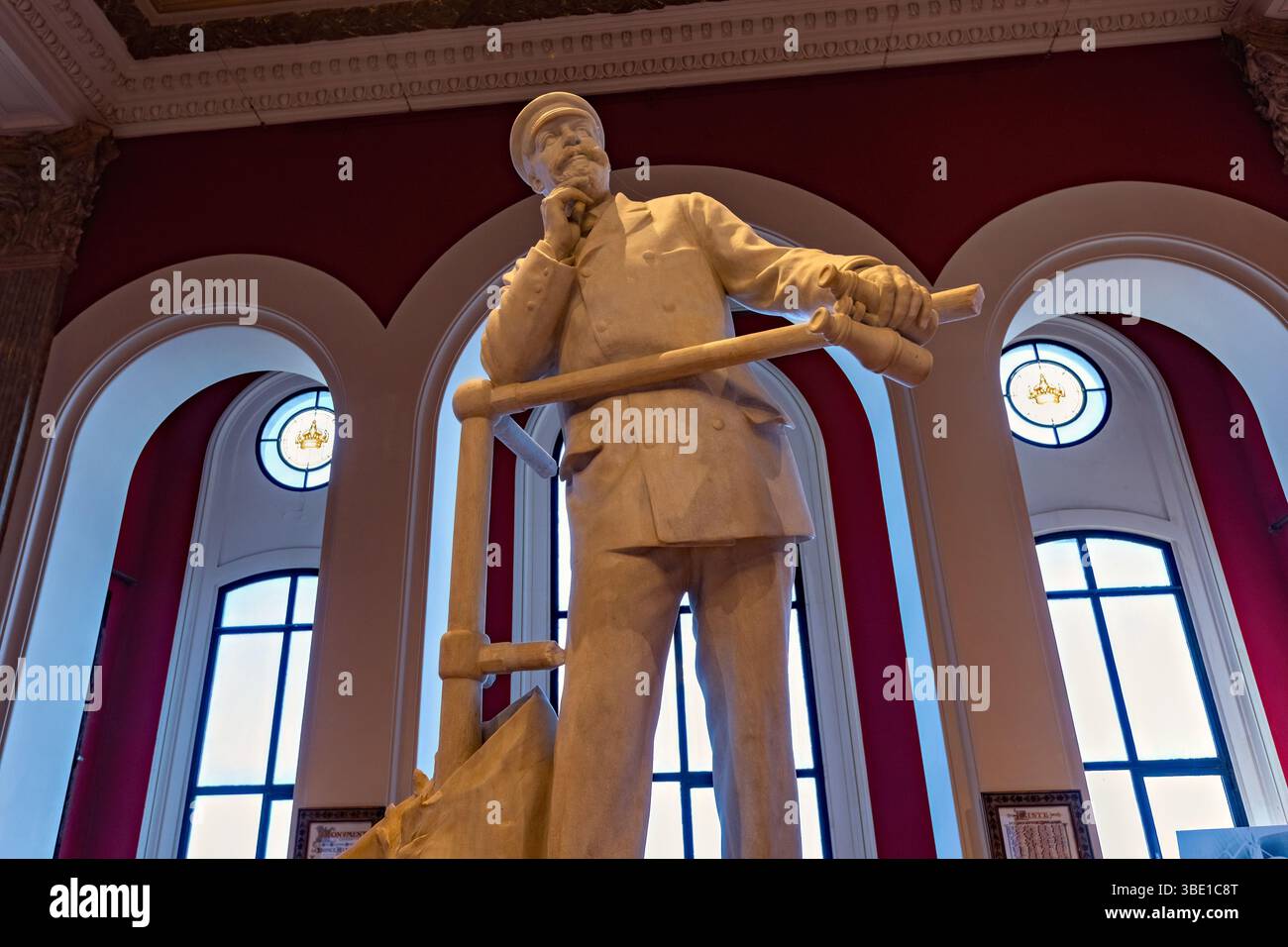 Statue of Prince Albert I in the hall of the Oceanographic Museum of ...