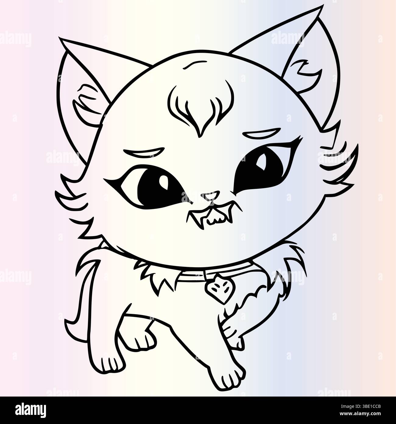 Cat and witch coloring pages for kids hi-res stock photography and ...