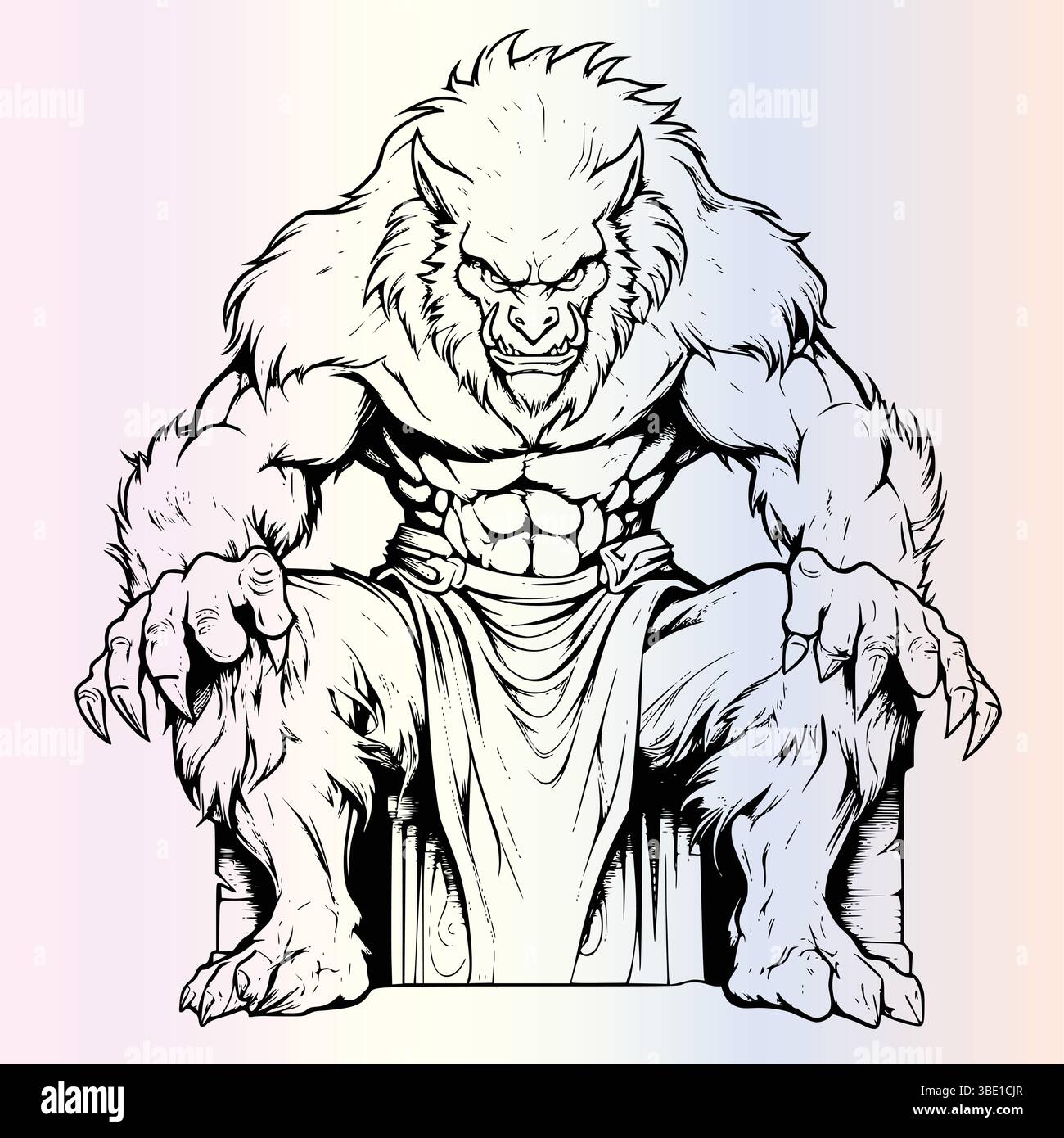 Werewolf coloring page hi-res stock photography and images - Alamy