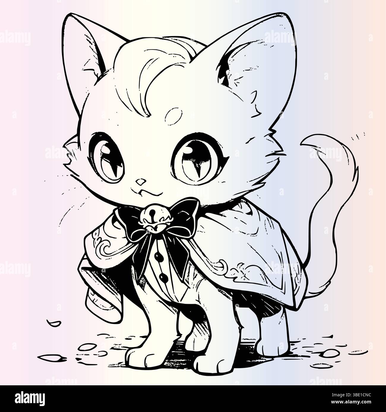 Creepy vampire coloring page vector hi-res stock photography and images ...