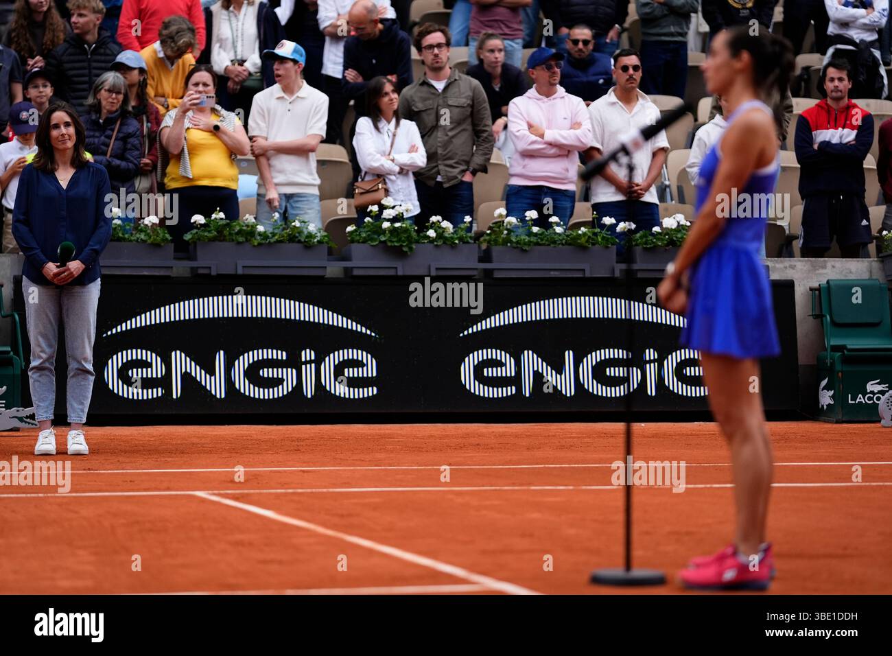 PARIS, FRANCE - MAY 26: Speaker Alizee Cornet is watching her friend ...