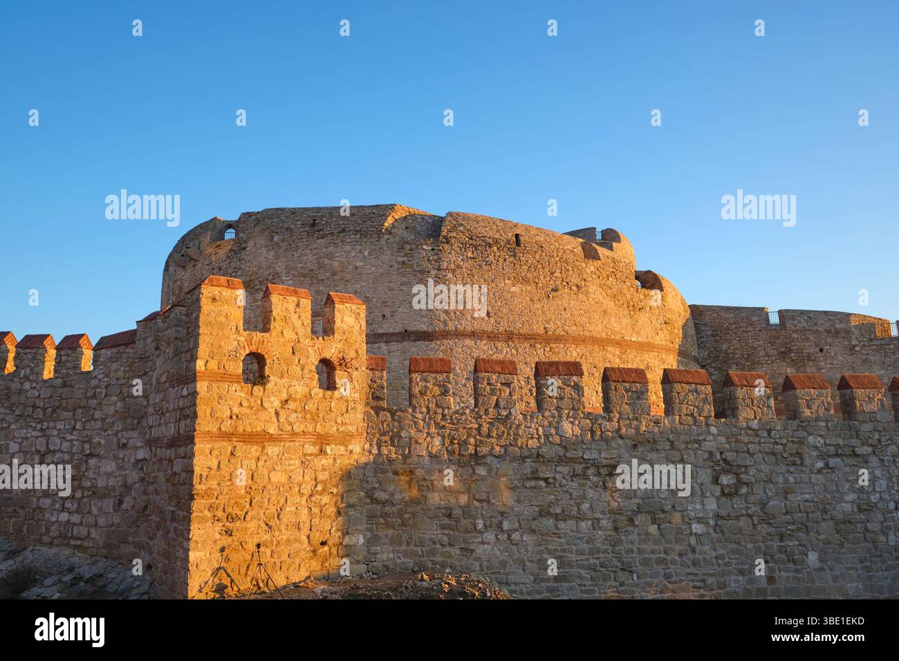A look at the stonework and round, turret design of the architecture ...