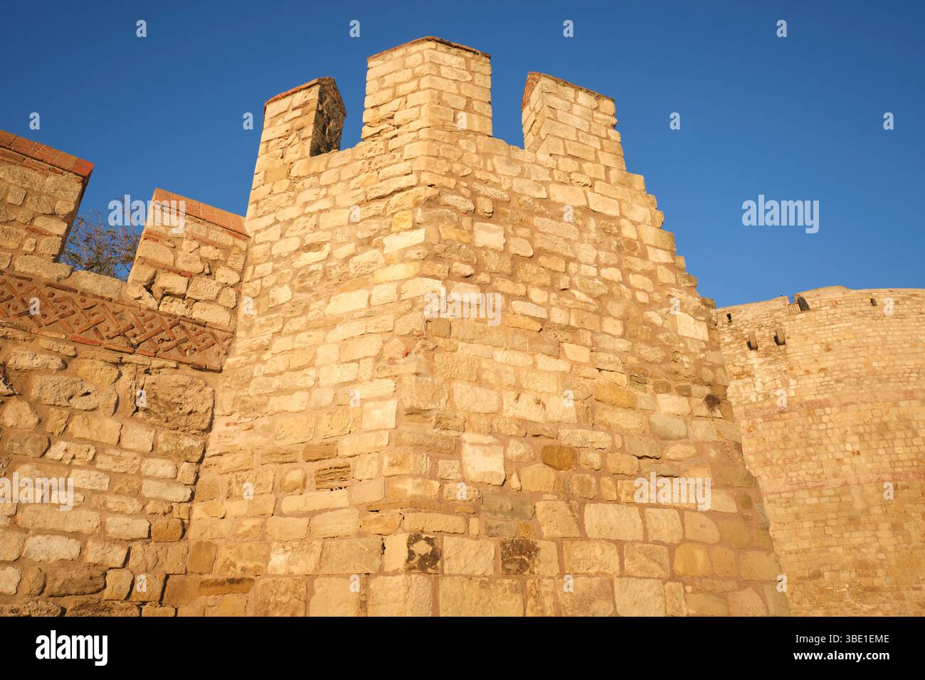 A look at the stonework and round, turret design of the architecture ...