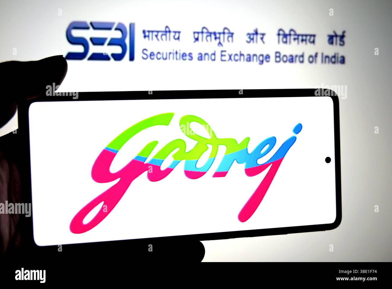 India. 25th May, 2025. In this photo illustration, a Godrej group logo ...