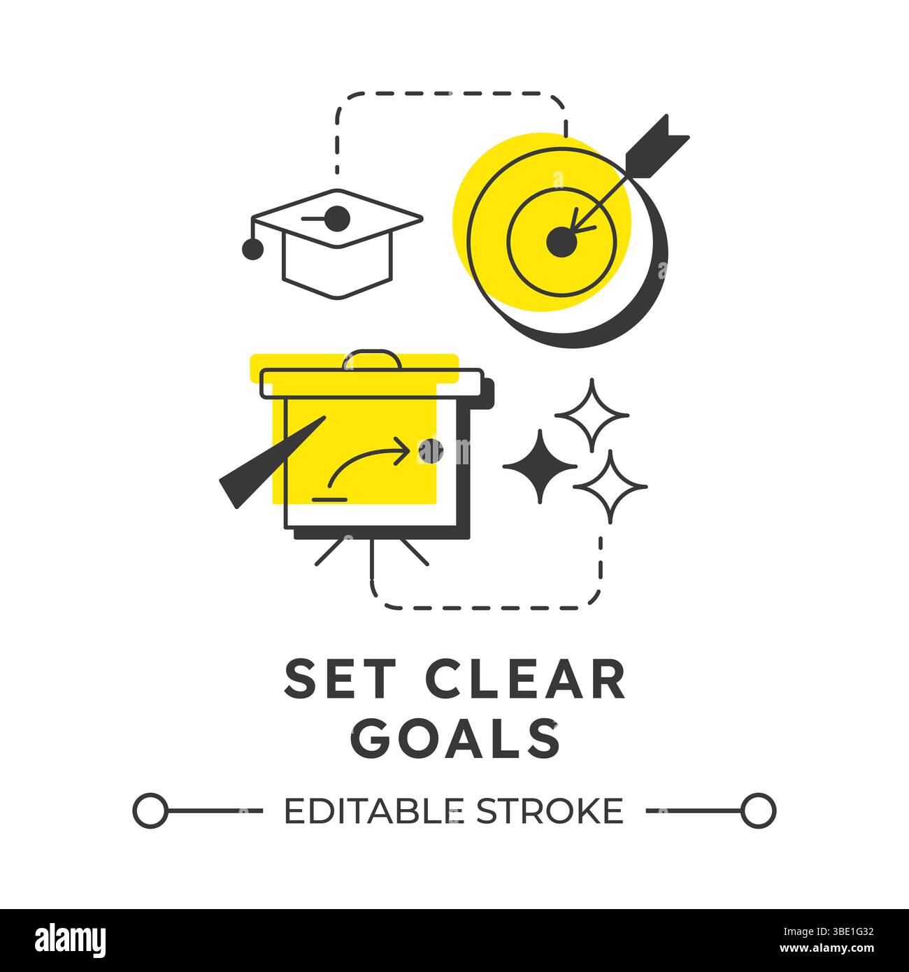 Set clear goals modern linear concept icon Stock Vector Image & Art - Alamy