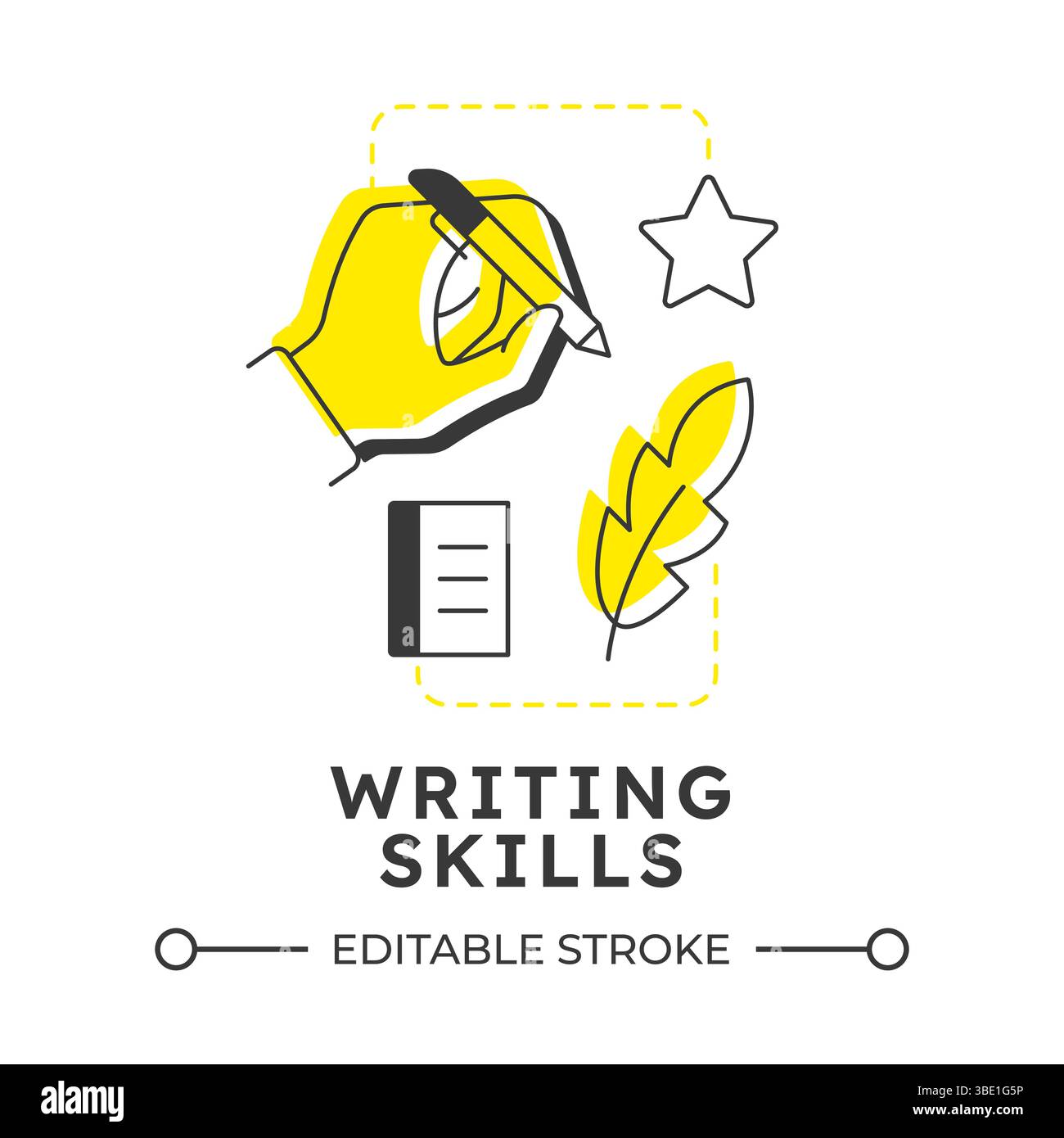 Writing skills modern linear concept icon Stock Vector Image & Art - Alamy