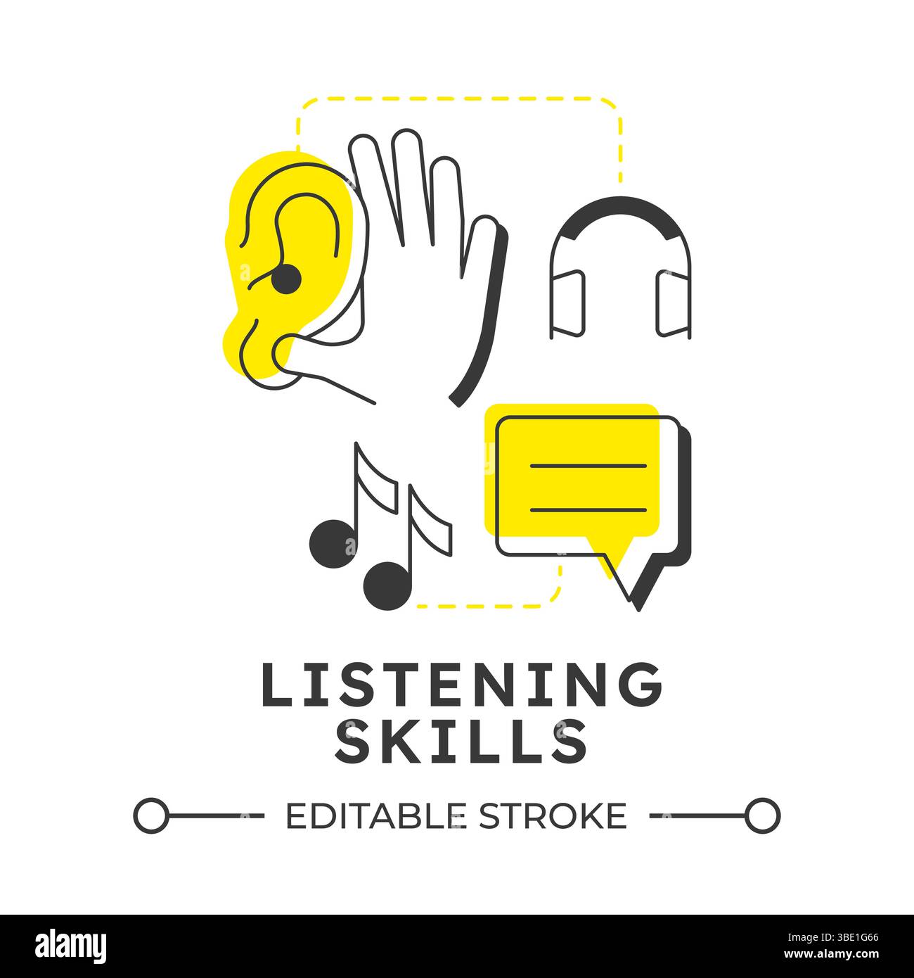 Listening skills modern linear concept icon Stock Vector Image & Art ...