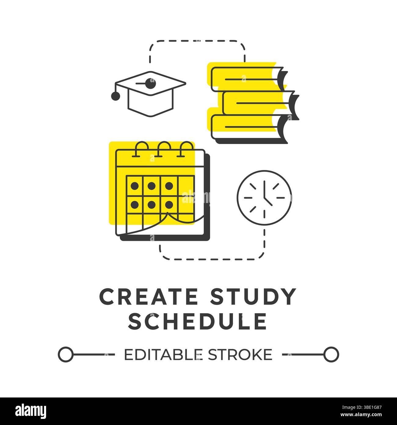 Create study schedule modern linear concept icon Stock Vector Image ...