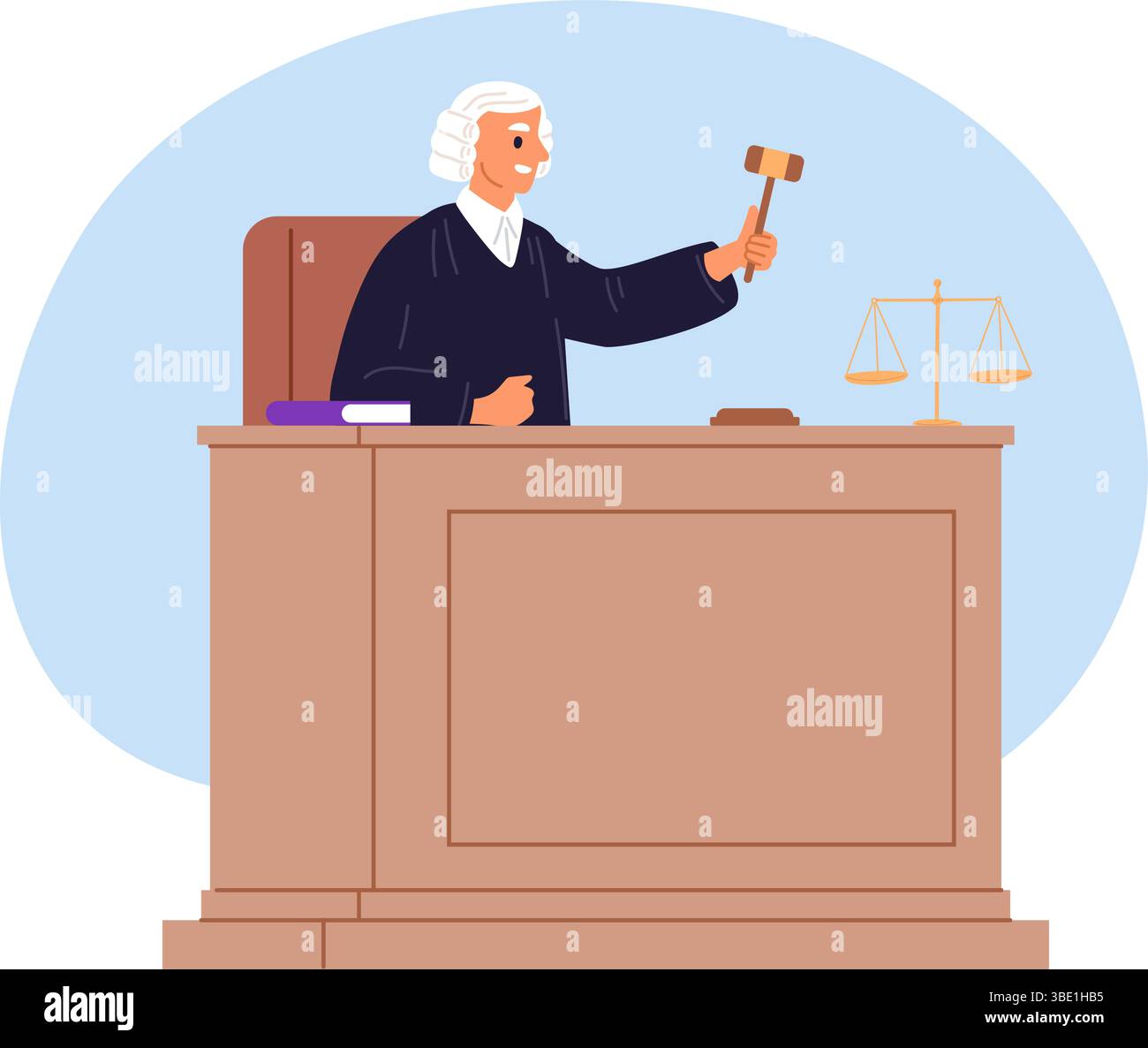 Male judge in black robe Cut Out Stock Images & Pictures - Alamy