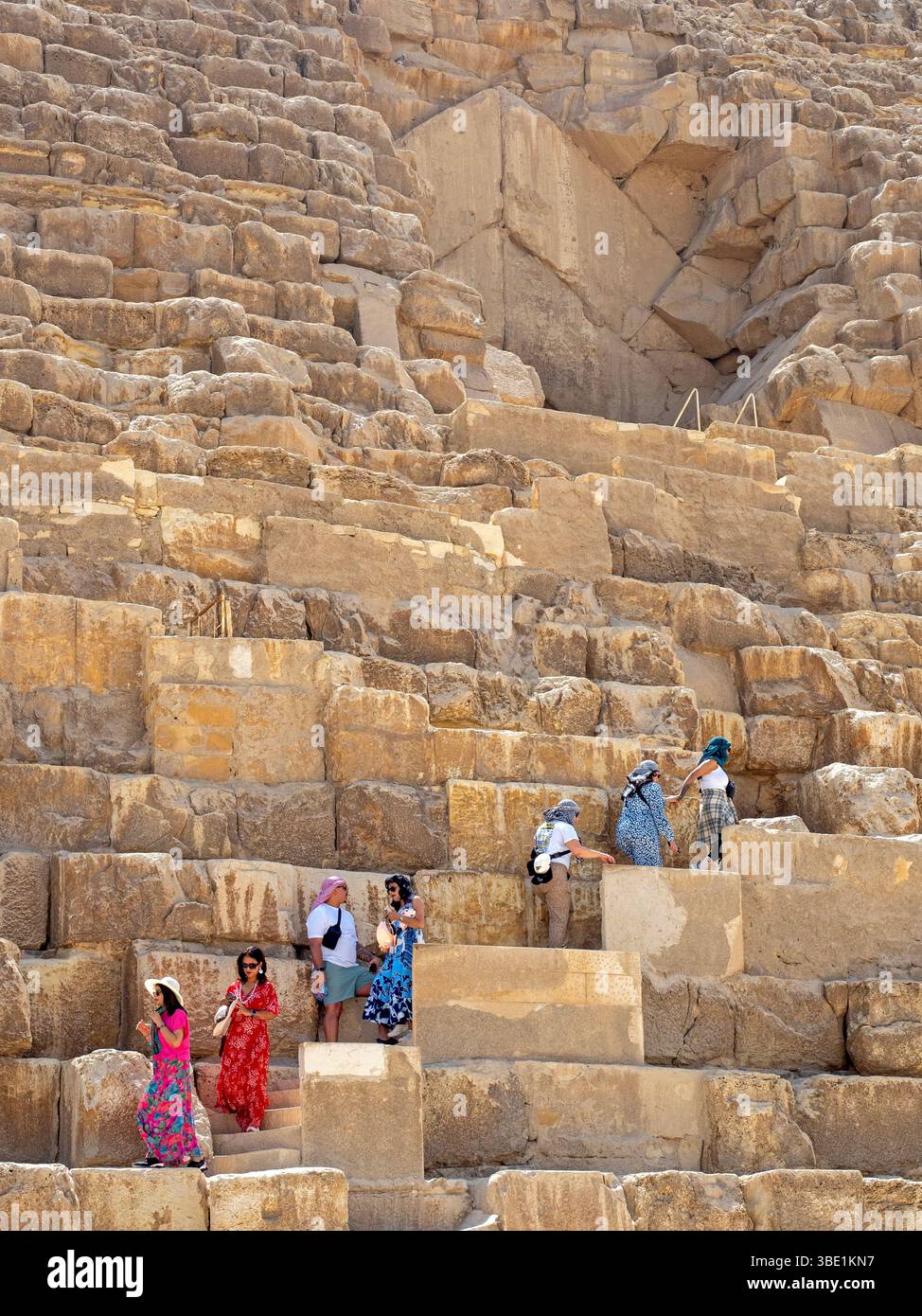 Climbing the great pyramid of giza hi-res stock photography and images ...