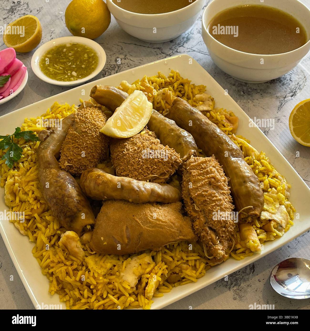 Authentic Middle Eastern dish of stuffed lamb intestines and tripe ...
