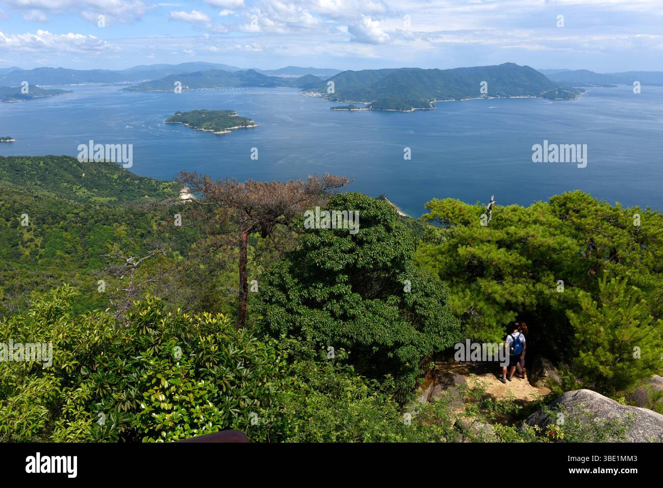 Seto inland Sea in Japan as seen from Mt.Misen on Itsukushima island ...