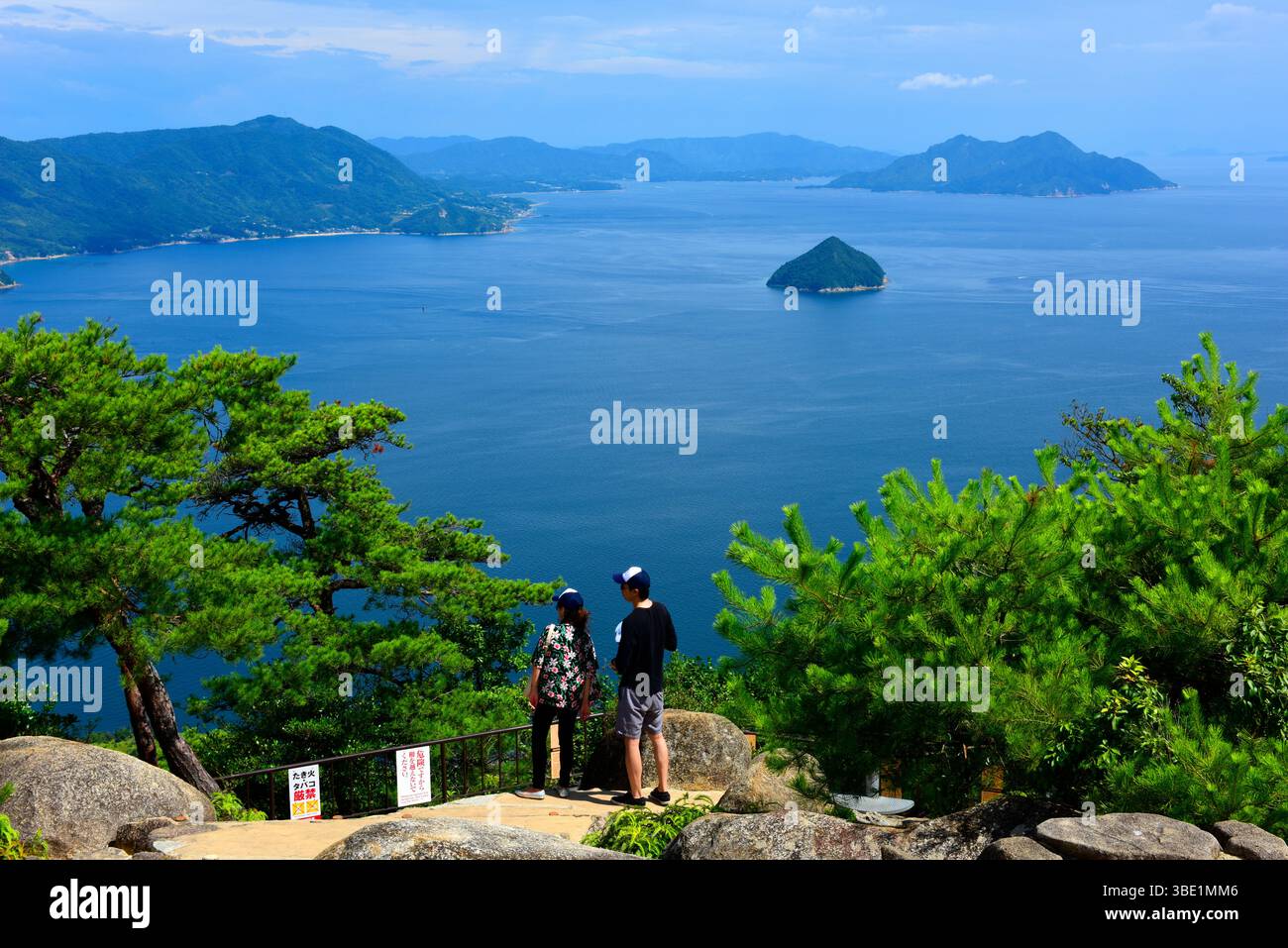 Seto inland Sea in Japan as seen from Mt.Misen on Itsukushima island ...