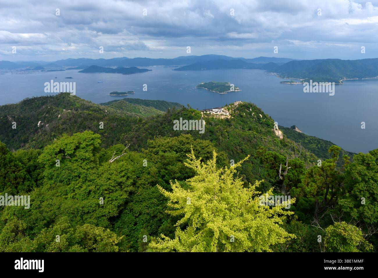 Seto inland Sea in Japan as seen from Mt.Misen on Itsukushima island ...