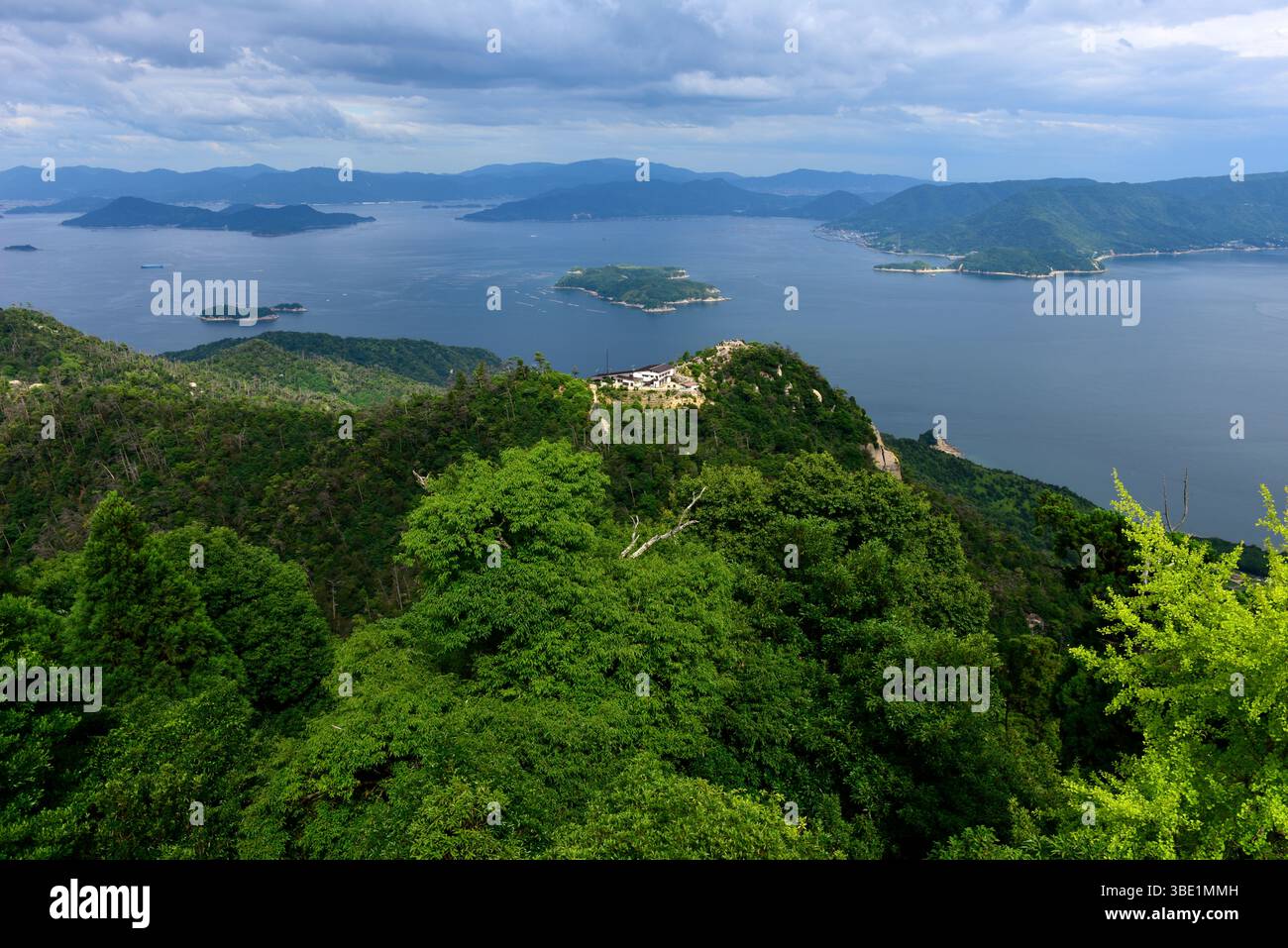 Seto inland Sea in Japan as seen from Mt.Misen on Itsukushima island ...