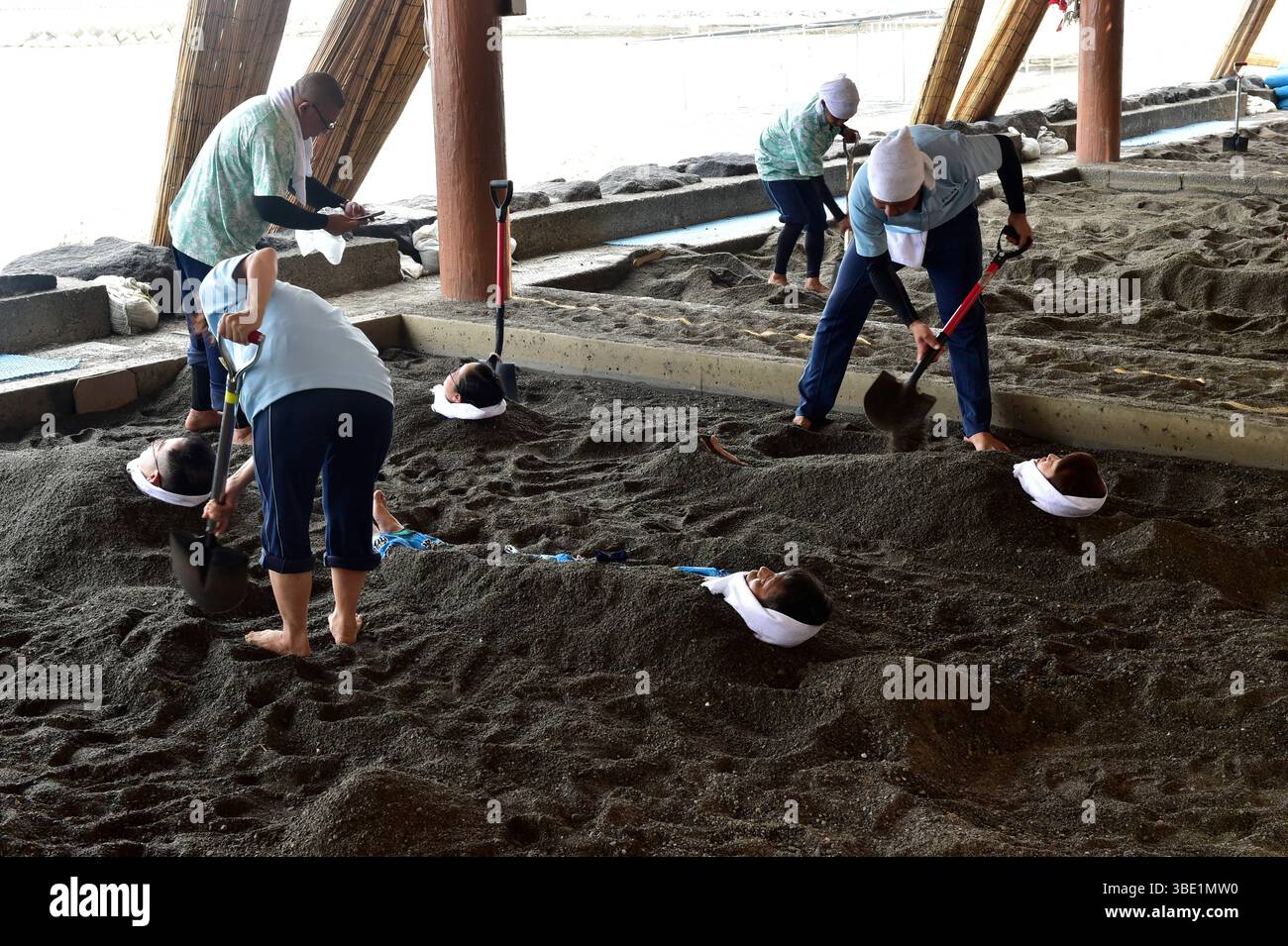 Thermal Sand Bath,Ibusuki City,Kyushu island,Japan,Asia Stock Photo - Alamy