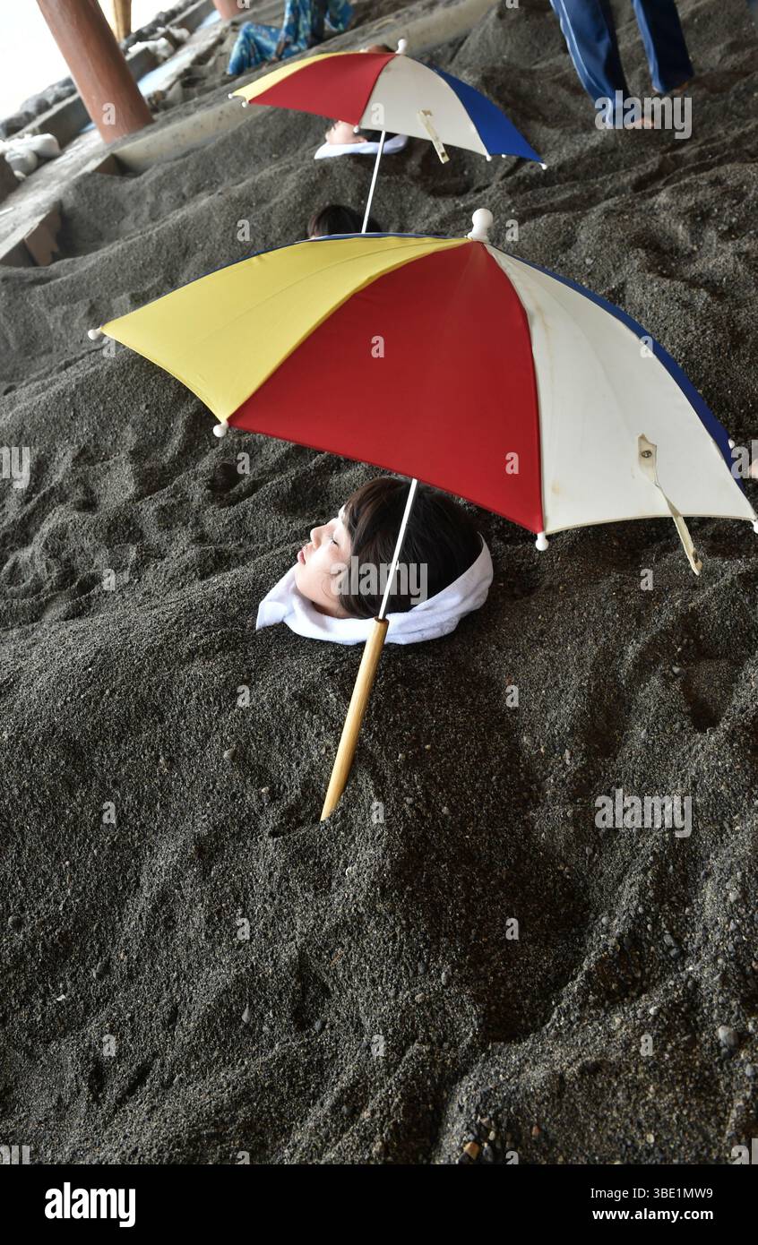 Thermal Sand Bath,Ibusuki City,Kyushu island,Japan,Asia Stock Photo - Alamy