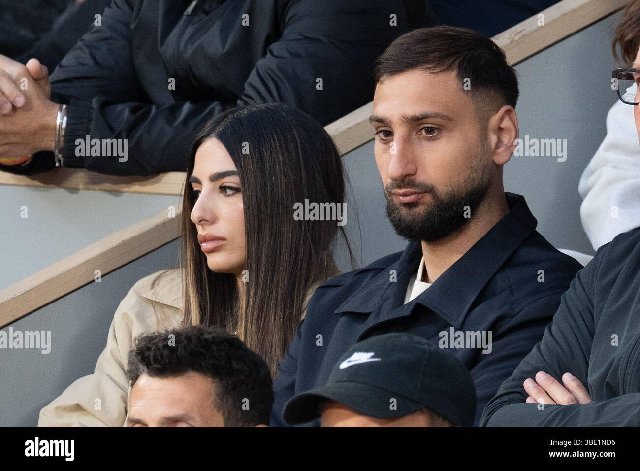Paris, France. 26th May, 2025. Gianluigi Donnarumma and his wife ...