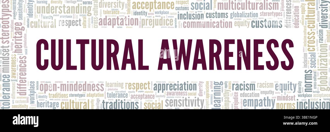 Cultural Awareness word cloud conceptual design isolated on white ...