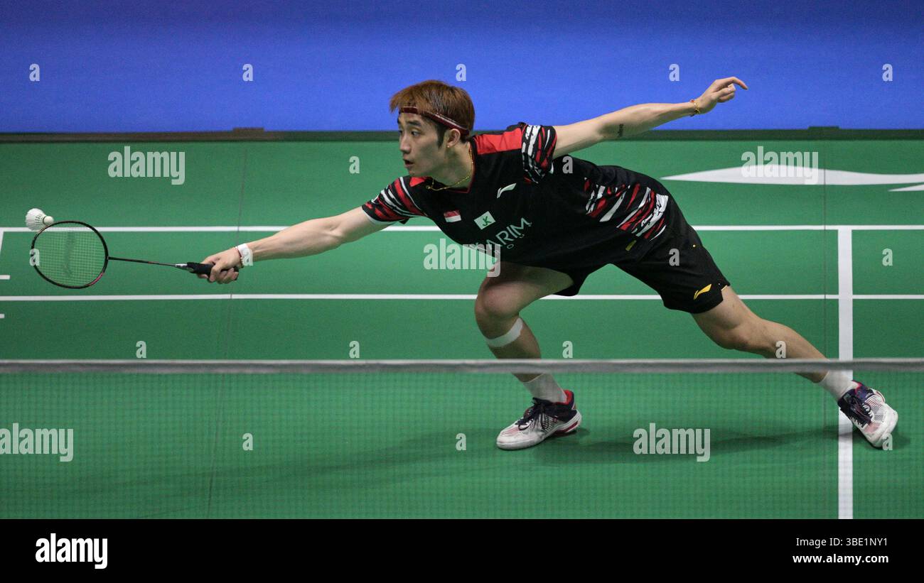 Singapore. 27th May, 2025. Jia Heng Jason Teh of Singapore hits a ...