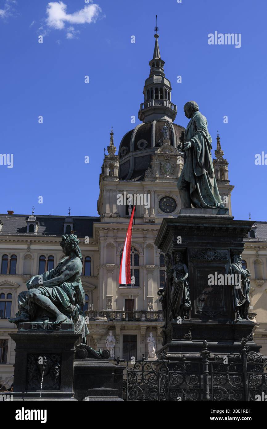 THEME PICTURE *** Illustration - The Archduke Johann Monument on the ...