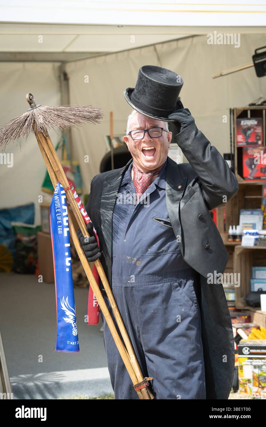 Windsor, Berkshire, UK. 18th May, 2025. A Chimney Sweep from Milborrow ...