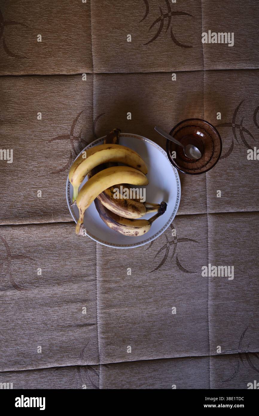 Exotic Banana: Nutrient-Rich Fruit on a Plate Stock Photo - Alamy