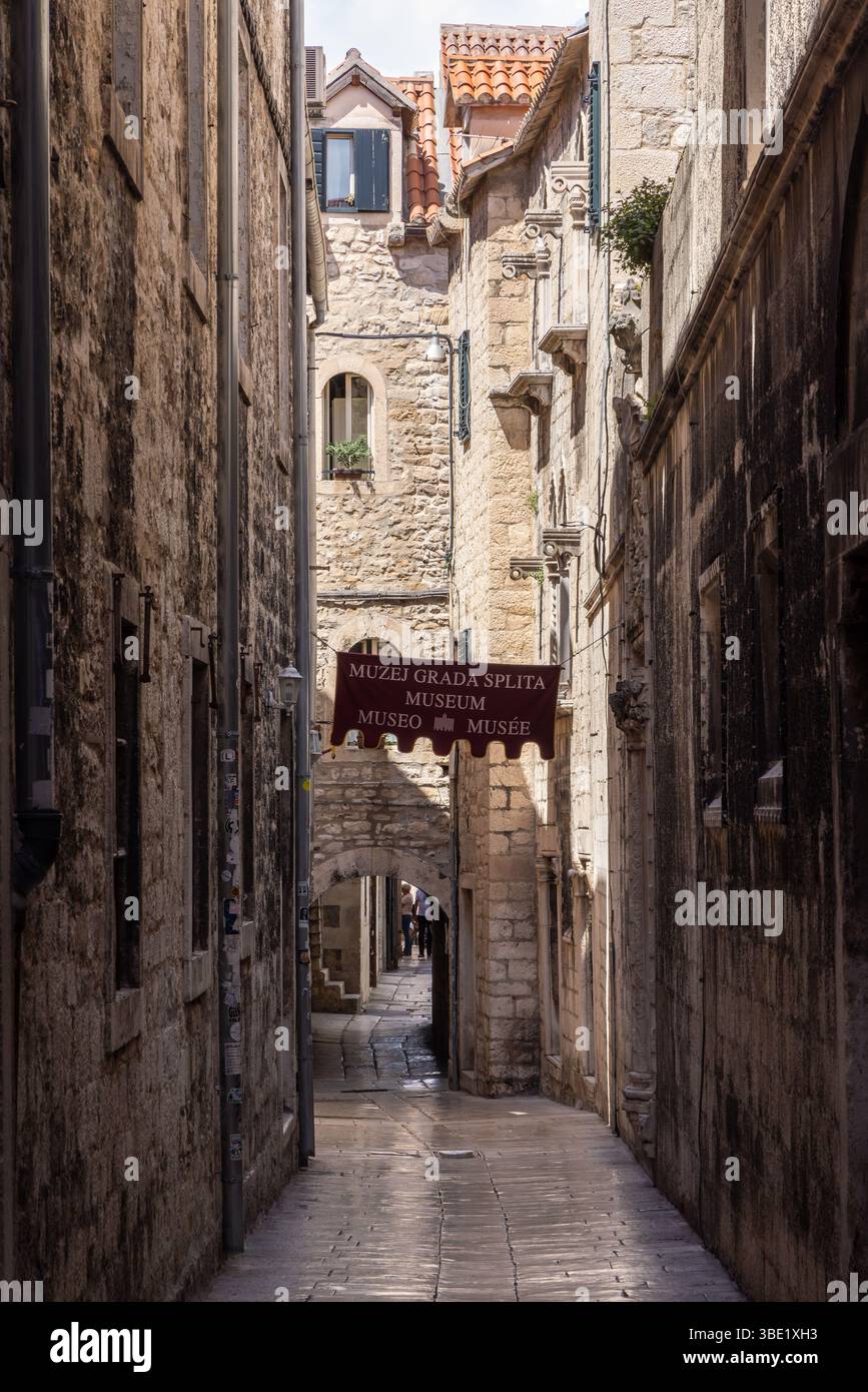 Papaliceva Lane a narrow street / alleyway lined with historic ...