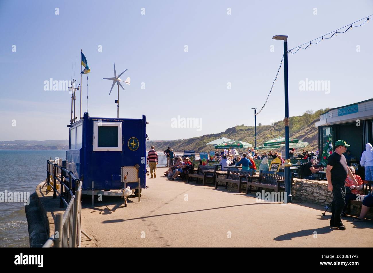 The NCI, National Coastwatch station at Filey bay Stock Photo - Alamy